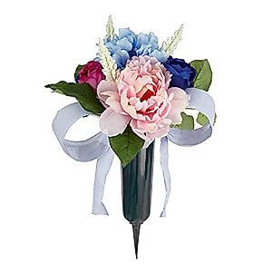Michaels Pink & Blue Peony, Rose & Hydrangea Cone by Ashland®