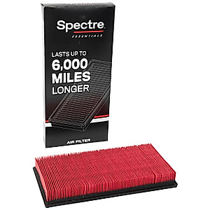 Spectre Essentials Engine Air Filter by K&N: Premium, 50-Percent Longer Life: Fits 1987-2011 DODGE/JEEP/MITSUBISHI/VOLVO(Dakota, Durango, Ram 1500-3500, Raider, Cherokee, S40, V40, Wagoneer), SPA-2084