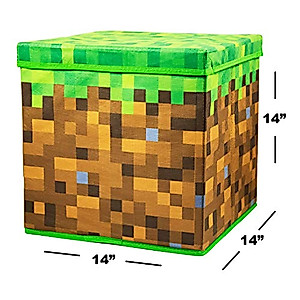 Large Pixilated Box - Birthday Party Supplies - Decor Gift Accessory (14 in x 14 in x 14 in)