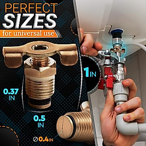 1/4 Air Valve Air Compressor Drain Valve - High Flow Air Fittings Portable Air Tank Valve Air Compressor Parts Water Line Adapter Petcock Valve - Home Improvement Air Compressor Fittings Water Valve