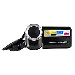 Digital Camera 16MP Compact Camera with LCD Screen Vlogging Video Camera Auto Focus Digital Point and Shoot Time Lapse Camera 4X Digital Zoom for Kids,Students, Teens, Black