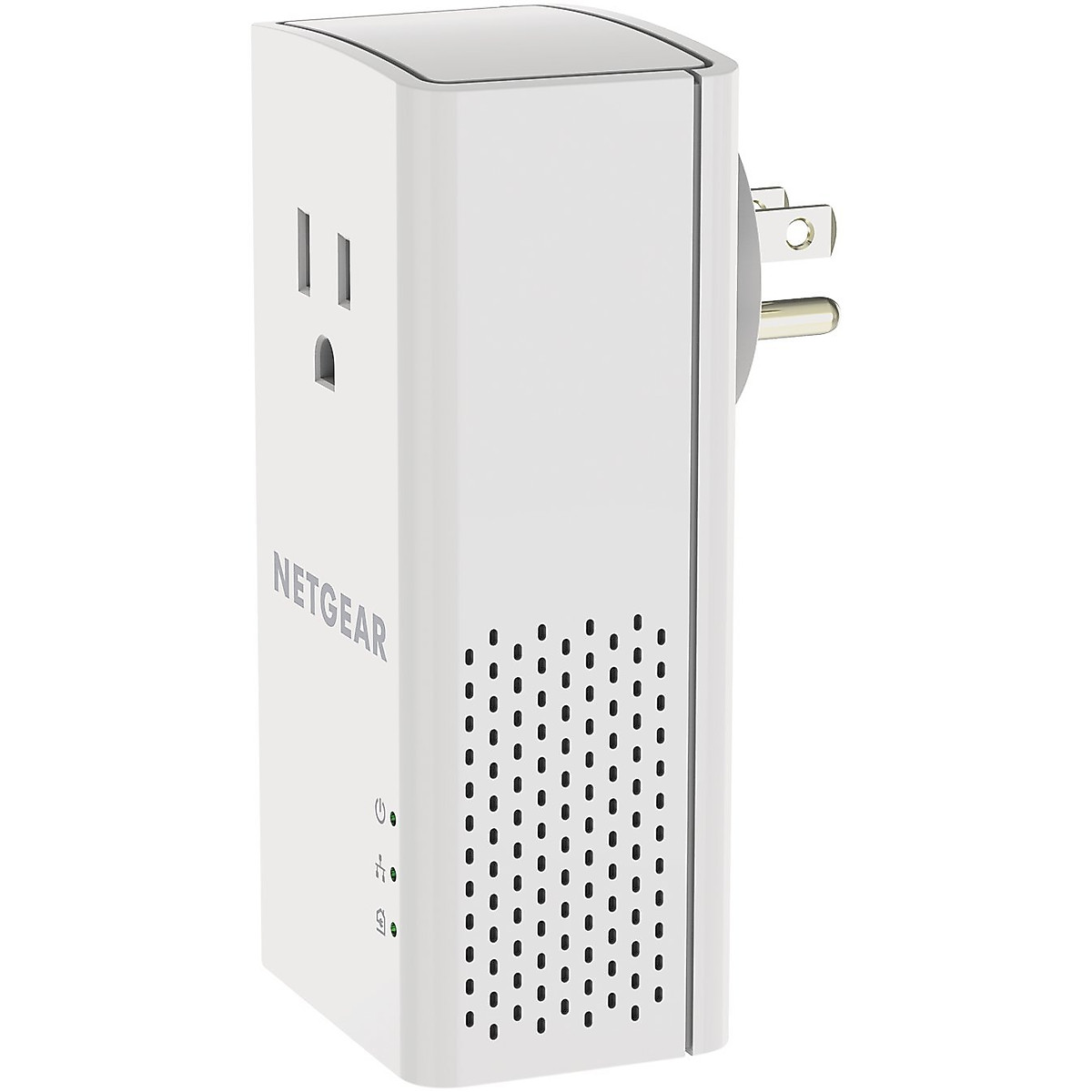 NETGEAR PowerLINE 1000 Mbps, 1 Gigabit Port with Pass-Through, Extra Outlet (PLP1000-100PAS)