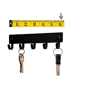 The Metal Peddler Airplane #1 Key Rack Holder for Wall - Small 6 inch Wide - Made in USA; Gifts for Pilots