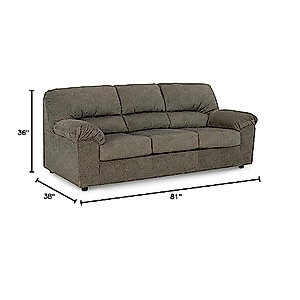 Signature Design by Ashley Norlou Transitional Herringbone Tufted Sofa, Green