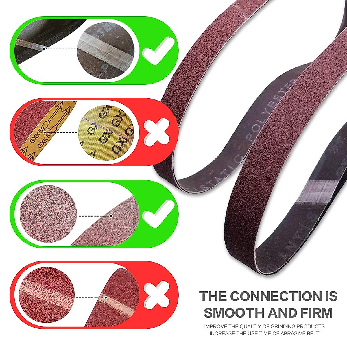 1 x 30 Inch 120 Grit Sanding Belt | Premium Aluminum Oxide Sanding Belt | Premium Sander Sandpaper – 12 Pack