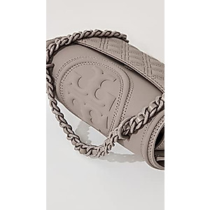 Tory Burch Women's Small Fleming Matte Convertible Shoulder Bag, Gray Heron, Grey, One Size