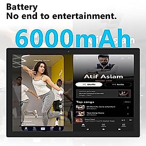 2024 Newest Android 13 Tablet with Keyboard 10 Inch 2 in 1 Tablets, 12GB RAM 128GB ROM 1TB Expand, Quad-Core 2.0GHz CPU Tablet PC, 5G WiFi 6 BT 5.0, 8MP Camera, Google Certified Tableta