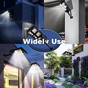 KingHe Solar Street Lights Outdoor: Dusk to Dawn Solar Parking Lot Lights with 3 Modes Motion Sensor Remote Control, Security Waterproof Commercial Solar Lights for Outside, Yard, Garage, Driveway