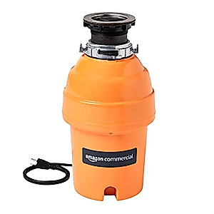 AmazonCommercial Garbage Disposal with Power Cord, 1 HP