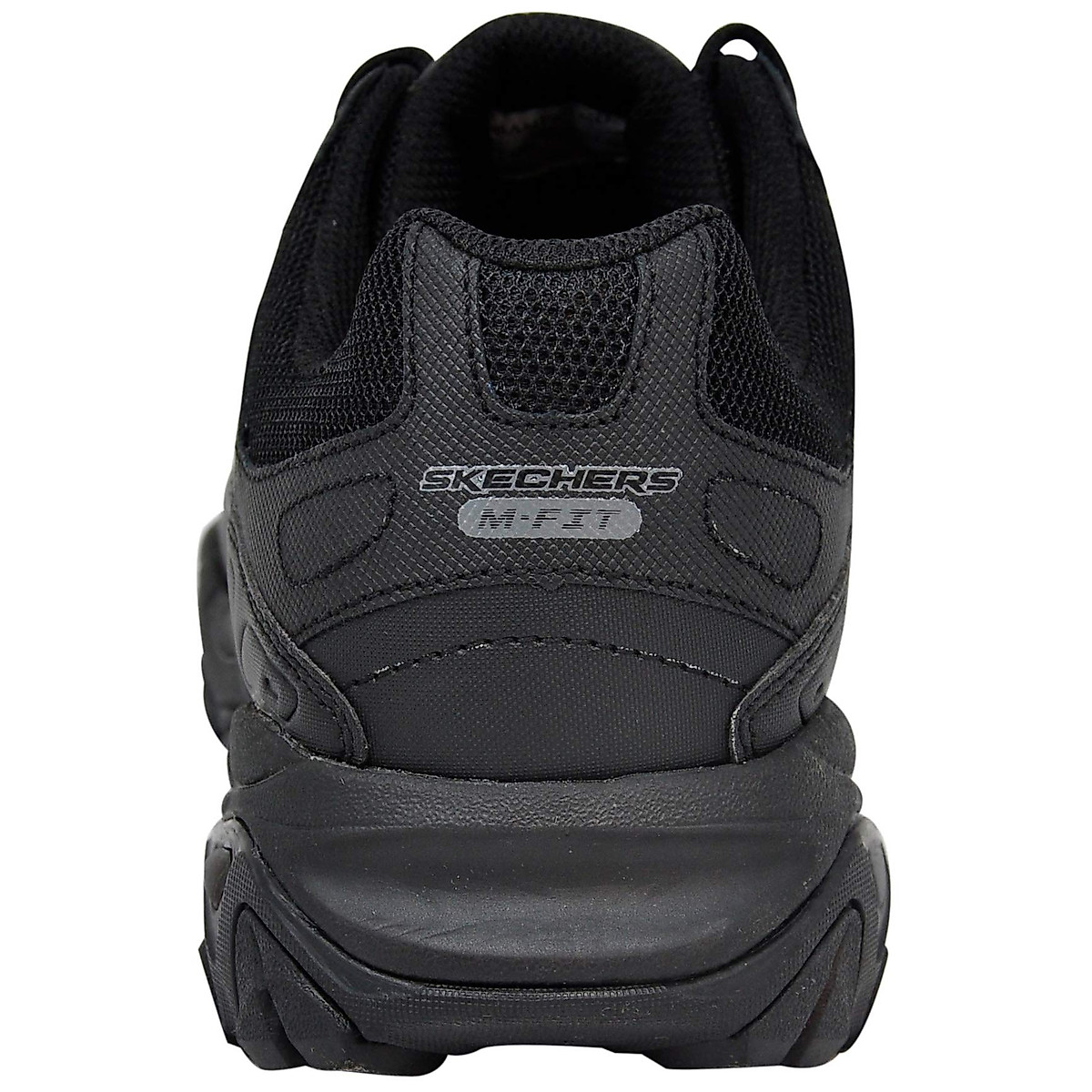 Skechers Men's After Burn Memory Fit - Strike Off Lace-Up Sneaker, Black/Black 8.5 XW US