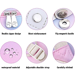 Junlion Vintage Backpack Gift for Girls Marbled School Bag College Daypack Travel Rucksack with USB Charging Port