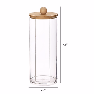 Tecbeauty Cotton Pads Holder Makeup Removers Bathroom Organizer Storage Cotton Rounds, Clear