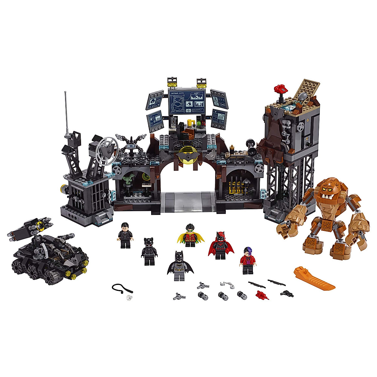 LEGO DC Batman Batcave Clayface Invasion 76122 Batman Toy Building Kit with Batman and Bruce Wayne Action Minifigures, Popular DC Superhero Toy (1037 Pieces)
