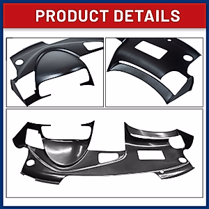 DashSkin Molded Dash Cover Cap Compatible with 2004-2008 Acura TL in Black - Easy Cracked Vinyl Dashboard Fix