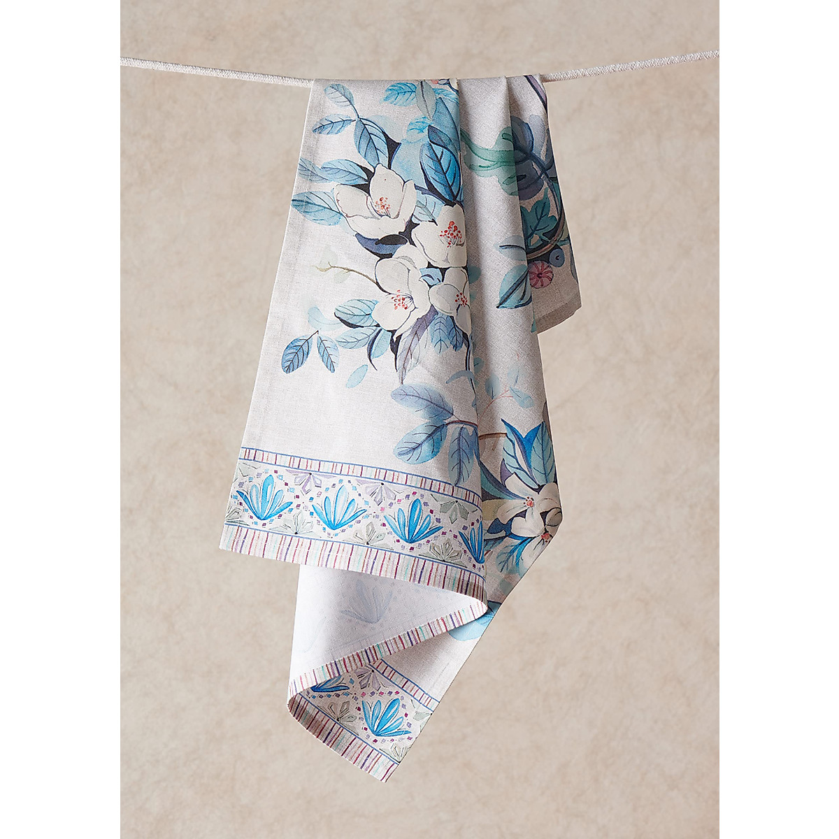 Maison d' Hermine Kitchen Towel 100% Combed Cotton Premium Set of 3 Kitchentowels Easter Tea Towels (20"x27.50") for Table Cleaning, Dining, Buffet Parties & Wedding Use - Peacock Utopia