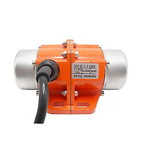 E-Found Concrete Vibrator Vibration Motor, 30W US Plug AC 110V 3600rpm Speed Adjustable Aluminum Alloy Case Vibrating Motor for Shaker Table