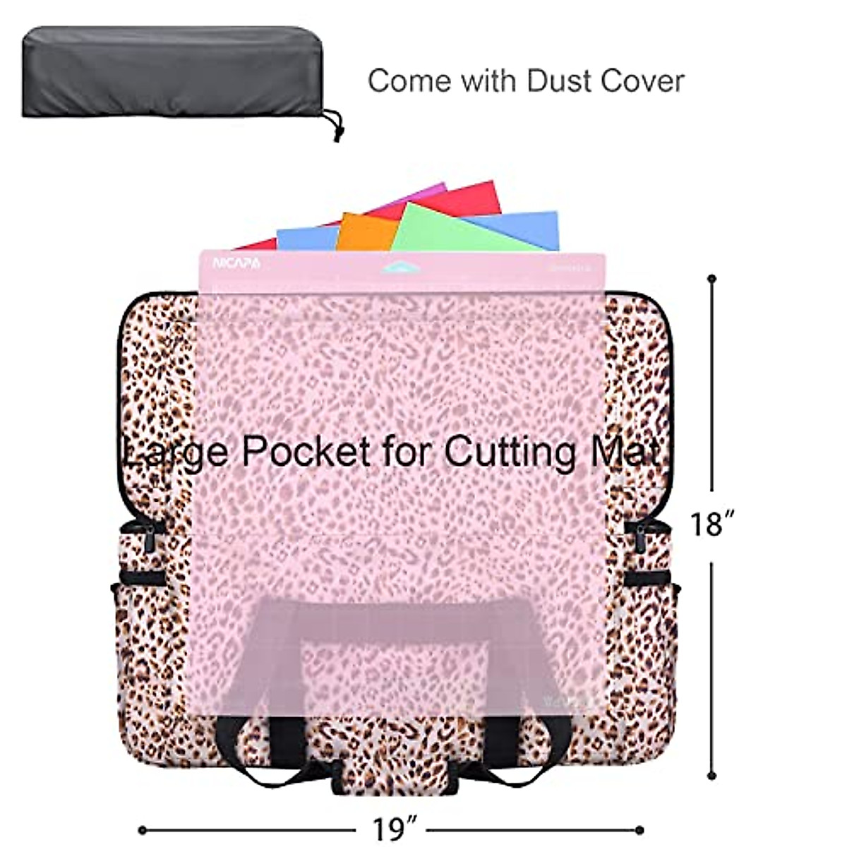 Carrying Case for Cricut - Double-Layer Cricut Bag for Cricut Machine with Cover Compatible with Cricut Explore Air, Air 2, Maker, Maker 3, Organization and Storage Bags - Cricut Accessories