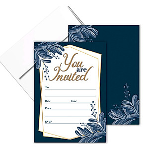 Stonehouse Collection | You Are Invited Formal Fill-in Party Invitations With Envelopes | 25 Invites & Envelopes | Wedding, Baby Shower, Rehearsal Dinner, Birthday Party (Formal Your Invited)