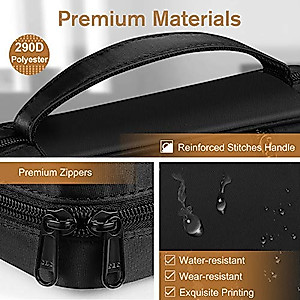 FINPAC Black Bible Cover w/Bible Verse Bookmarks for Women Men