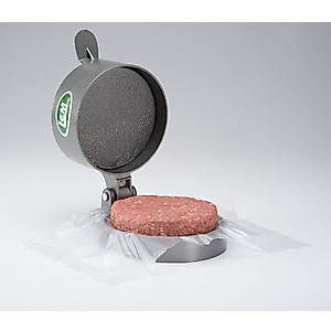 LEM Non-Stick Adjustable Burger Press,Silver