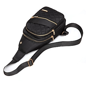 AOSTIHOT Crossbody Small Sling Backpack Sling Bag for Women, Chest Bag Daypack Crossbody for Travel Sport Running Hiking Black