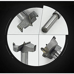 Forstner Drill Bit Set 16pcs 15-35mm Punching Bit Wood Slabs Flat Wing Drilling Hole Hinge Cemented Carbide Drilling Counterbore Flat Bit Drill Set Woodworking Hole Saw Wood Cutter Tool (16pcs)