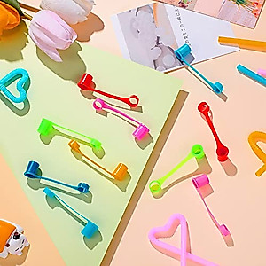 60 Pieces Colorful Drinking Straw Caps Reusable Plastic Drinking Straw Plugs Straw Cover Straw Tips Lids for Straws in 6 Colors (Basic Colors, 9.5 mm)