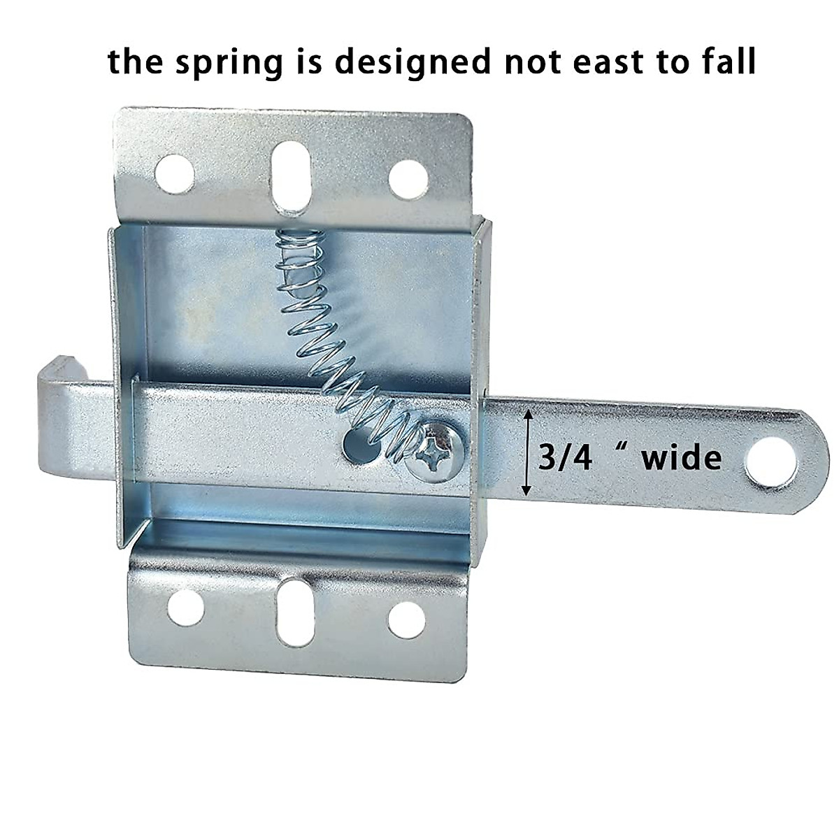 SINCERITYLI Garage Door Side Lock Inside Deadlock for Most Garage Door Galvanized Steel -1pack, Silver