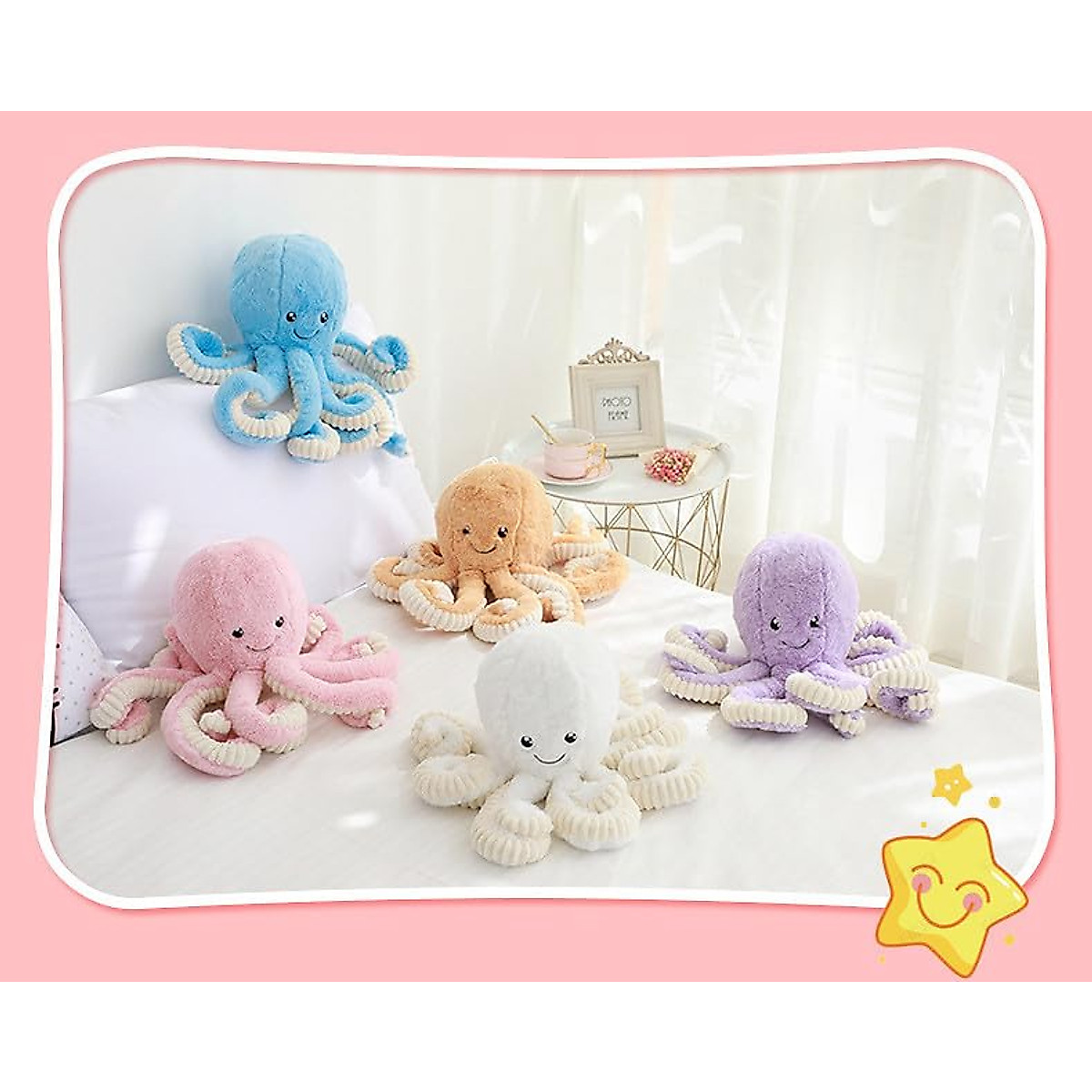 YYFRIEND Cute Cartoon Plush Toy Simulation Octopus Toy Sleeping Pillow