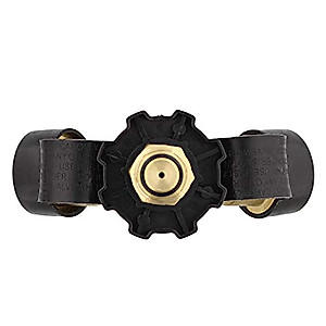 BISupply Propane Tank Adapter Converter - 2 Way Propane Y Splitter POL Propane Tank Fittings for POL and QCC1 Connection