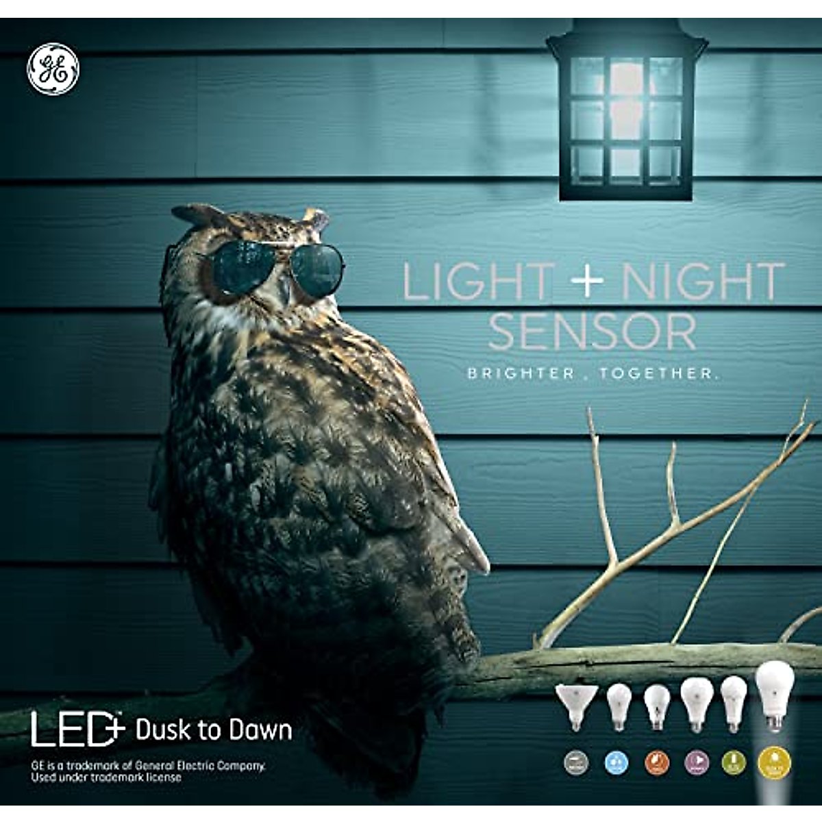 GE LED+ Dusk to Dawn LED Light Bulbs with Sunlight Sensors, Automatic On/Off Light Sensing Bulb, Soft White, A19 Bulbs (2 Pack)