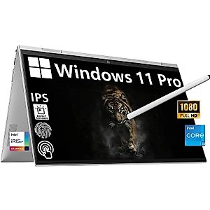 HP [Windows 11 Pro] Envy x360 2-in-1 Convertible Business Laptop, 15.6 FHD IPS Touchscreen, Intel Core i5-1135G7, 16GB RAM, 1TB SSD, Fingerprint, Backlit Keyboard,Durlyfish Stylus Pen
