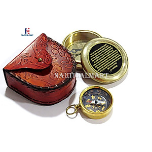 NauticalMart Brass Compass I Carry Your Heart with Me Poem Compass with Mini Compass Combo Gift, Personalized Compass, Groomsmen Gifts, Wedding Gifts, Corporate Gift, Unique Gift