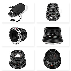 PERGEAR 35mm F1.4 Full-Frame Manual Focus Lens, Compatible with Sony E-Mount Cameras A7 A7II A7III A7R A7RII A7RIII A7RIV A7S A7SII A7SIII A9 A7C A6400 A6000 A6600 A6100 A6500 A6300 (Black)
