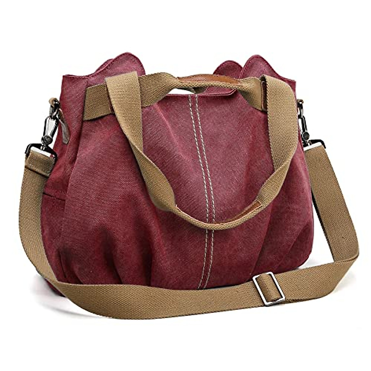 z-joyee Women's Ladies Casual Vintage Hobo Canvas Daily Purse Top Handle Shoulder Tote Shopper Handbag Satchel Bag