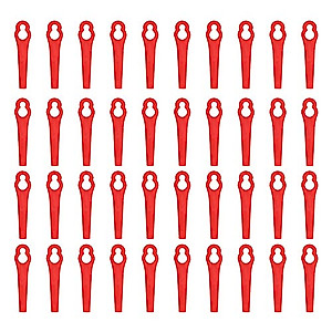 Trimmer Replacement, 40pcs Plastic Cutter Set Replacement Cutter for Cordless Grass Trimmer Strimmer