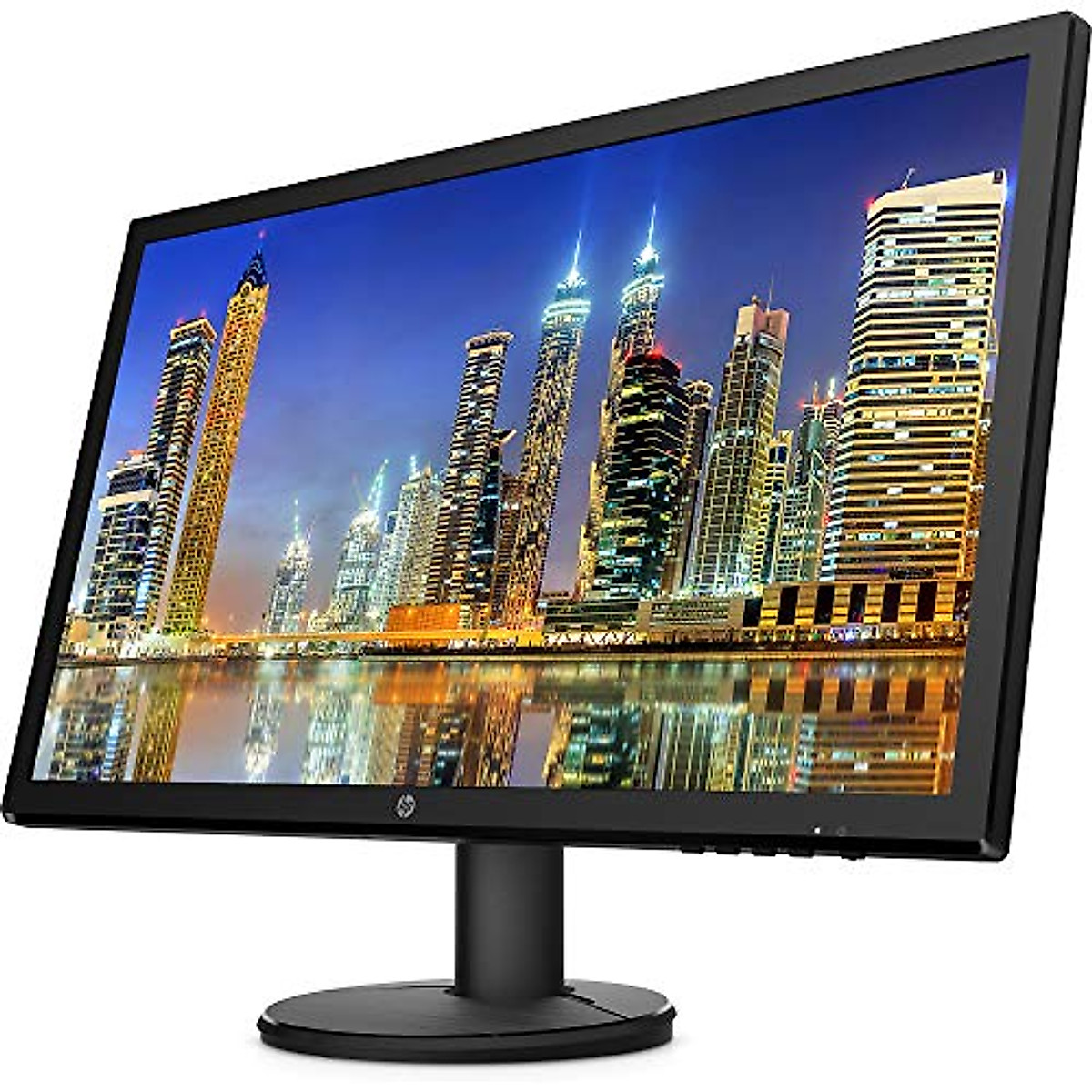 HP V24 24 inch TN Full HD 1920 x 1080 LED Backlit LCD Monitor 2-Pack Bundle with HDMI and VGA Ports, AMD FreeSync, 75Hz Refresh Rate, Low Blue Light and Desk Mount Clamp Dual Monitor Stand
