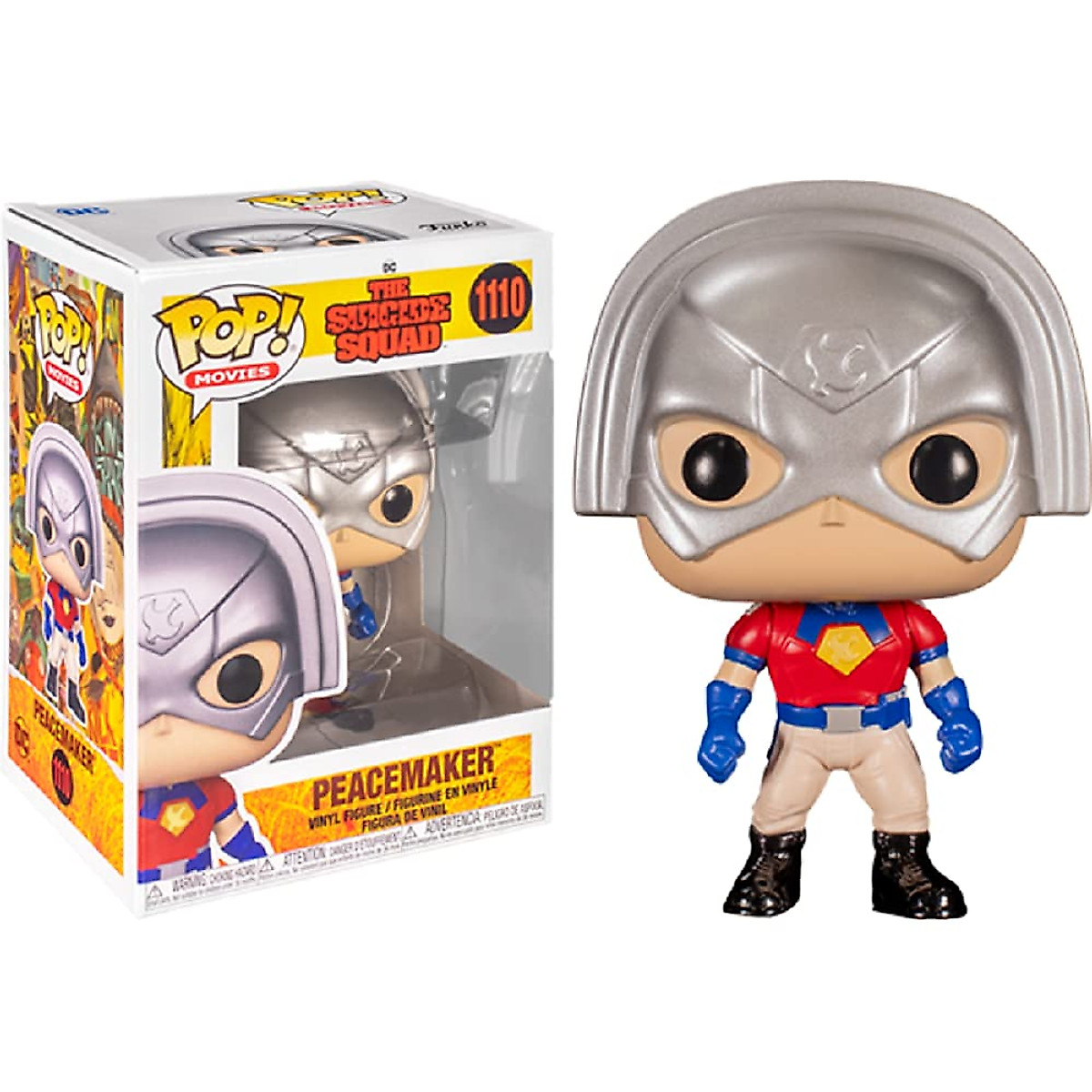 Suicide Squad - Peacemaker Funko Pop! Vinyl Figure (Bundled with Compatible Pop Box Protector Case), Multicolored, 3.75 inches