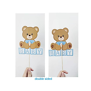Baby Bear Baby Shower Centerpiece Sticks Decoration for Baby