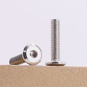 M5-0.8 x 10mm (60 pcs) Hexagon Socket Head Cap Screws, Furniture Screws, Connecting Bolts, 304 Stainless Steel 18/8, Full Thread, Bright Finish, Metric Standard