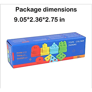 Artist Unknown Wooden Educational Toddler Toys Geometric Shapes Block Board Stack Sort Chunky Puzzle Preschool Learning Sensory Montessori Toy for 3 4 5 Years Old Boy Girl Babies Kids