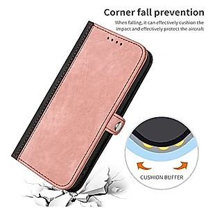 WATSKY for Oppo A57/REALME V23/A77 5G/A57E 4G/A57S 4G/A77 4G/1+Nord N20 SE 4G Contrast Flip Phone Case Pink