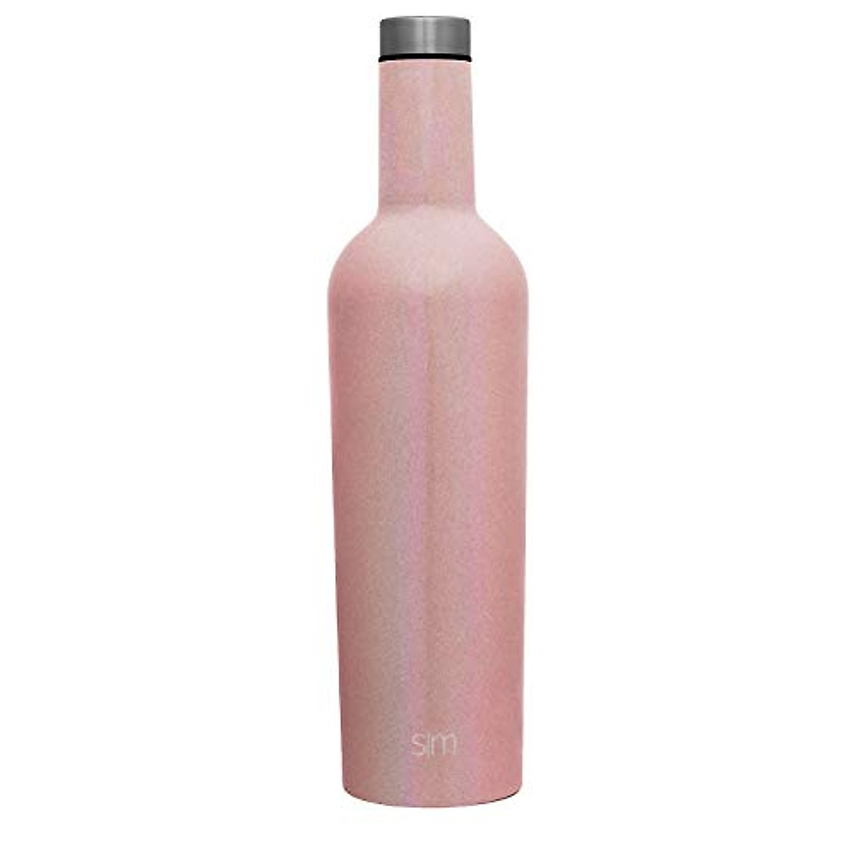 Simple Modern Spirit 25oz Wine Bottle - Double Wall, Vacuum Insulated Wine Bottle with Leak Proof Lid - 18/8 Stainless Steel Shimmer: Rose Quartz (Wine Tumbler)