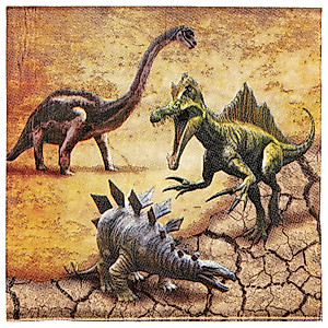 Juvale 144 Piece Jurassic Dinosaur Birthday Party Supplies with Dino Plates, Knives, Spoons, Forks, Cups, and Napkins (Serves 24)