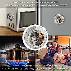 Classroom Timer Watercolor Wolf Magnetic Countup Timer for Kitchen Study Work Exercise