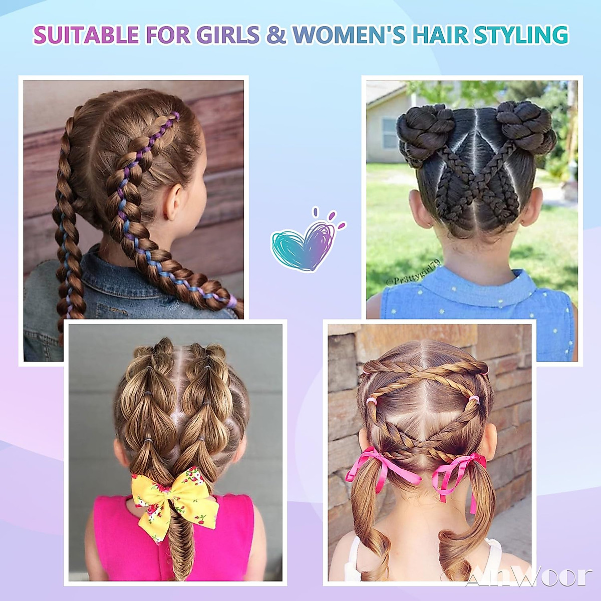 AnWoor Hair Wax Stick for Flyaways Hair Accessories for Women Girls Hair Bun Maker for Kids Baby Hair Gel Stick Kids Hair Products Slick Stick Girls Hair Accessories Hair Smoothing Stick