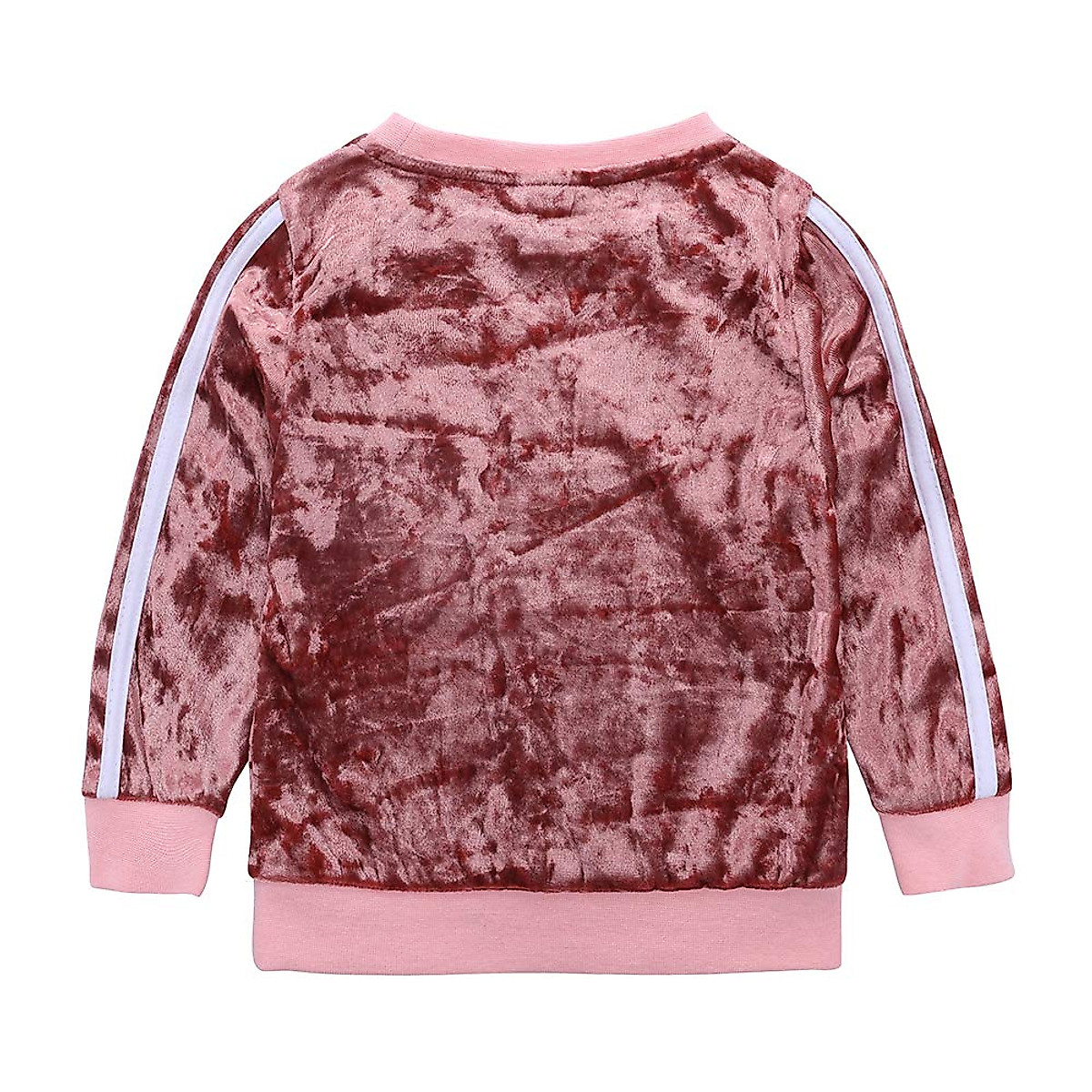 MYGBCPJS 2Pcs Fashion Toddler Baby Girl Velvet Sweatshirt Tops Pant Set Tracksuit