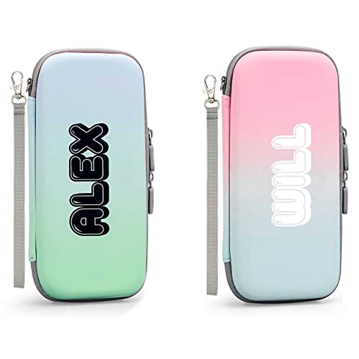 Carry Case Made For Nintendo Switch/Switch OLED Console Custom Name Case with 10 Games Cartridges Protective Travel Case Cool Groovy 3D Name NC3