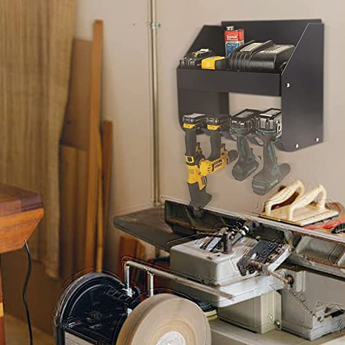 Ultrawall Heavy Duty Power Tool Rack for Electric Drill, Power Tool Organizer Wall Mount Fits for Garage, Home, Workshop, Shed Power Tool Storage