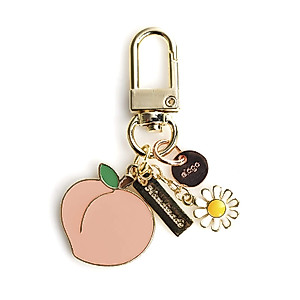 elago AirPods Keyring [PEACH] - Charm for AirPods, Handbag, Tote, Purse, Backpack, Bag, Car Key, Durable Keychain, Sturdy material, Cute Accessories for Women